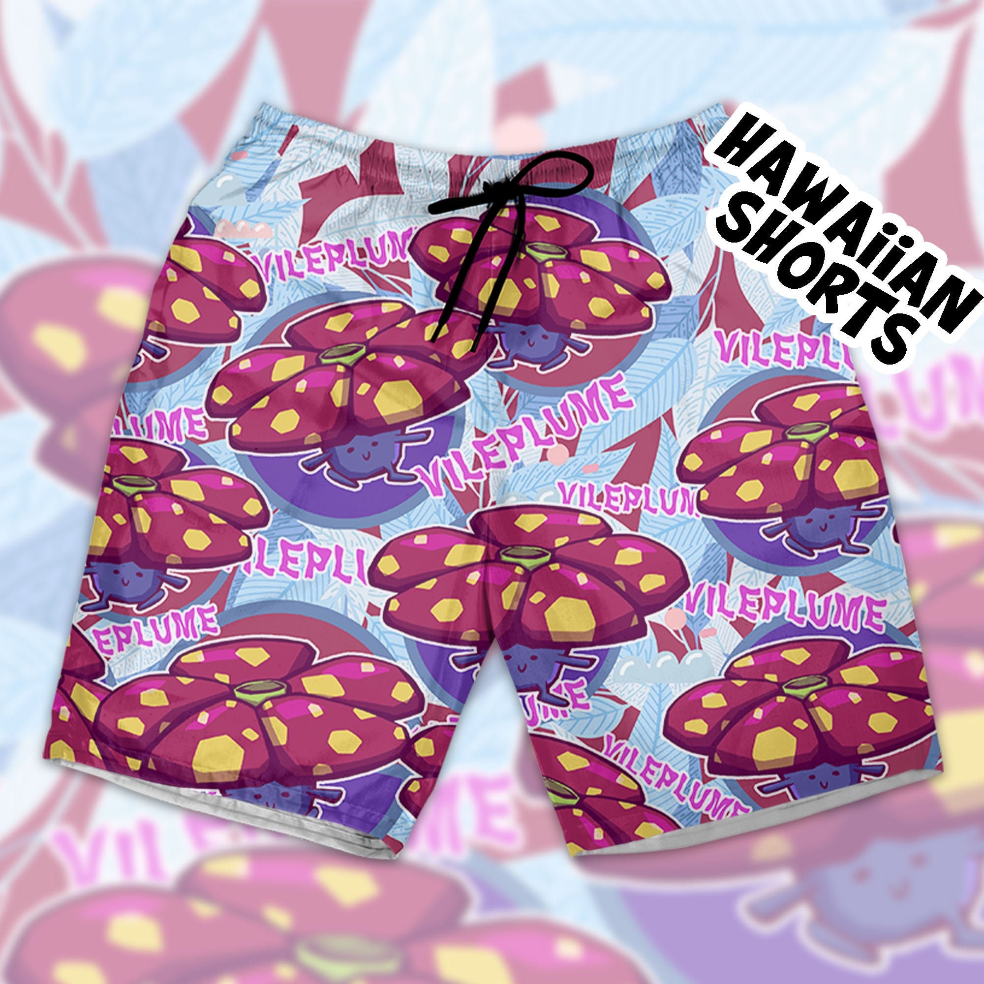 Vileplume Fun Ice Blue Pattern Hawaiian shirt sold by K baah Dp4 | SKU ...