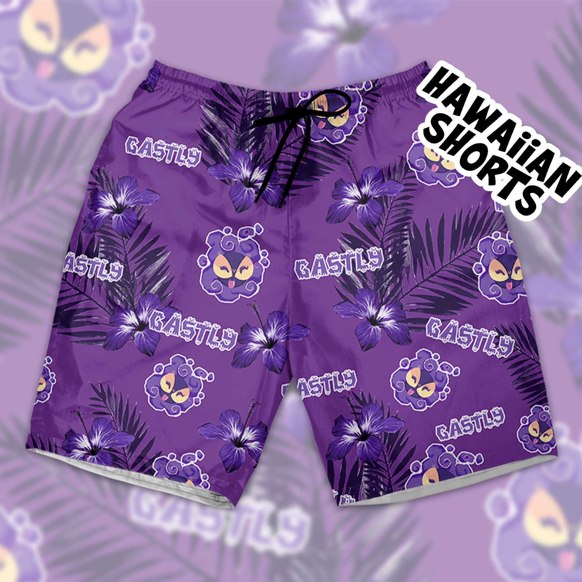 PKM Gastly Hawaiian Hibiscus Flower Pattern shirt sold by Brian Burton ...