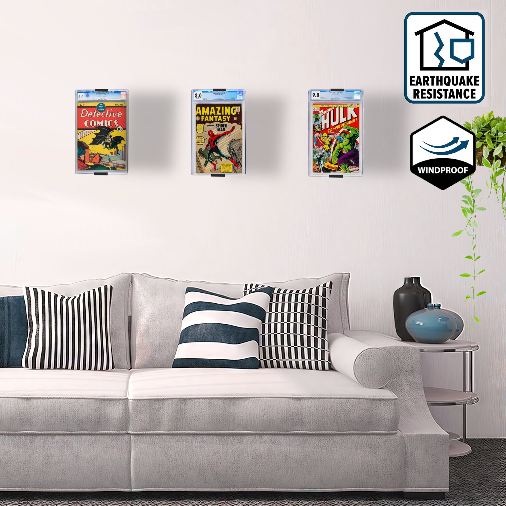 Comic Book Wall Mount/display Stand for Graded and Non-graded CGC, CBCS ...