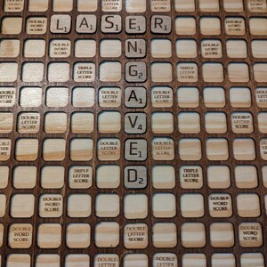 Scrabble Board 20 X 20 Inch laser Engraved Custom Scrabble Board Game ...