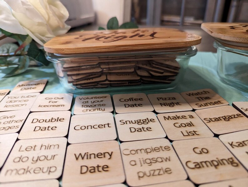 Date Token Jar 52 Wks of Date Night Ideas. Fun Couple's - Etsy