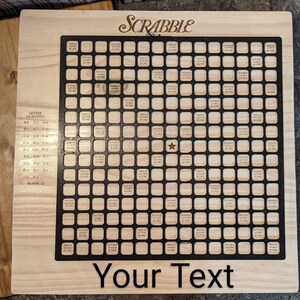 Scrabble Board 20 X 20 Inch laser Engraved Custom Scrabble Board Game ...