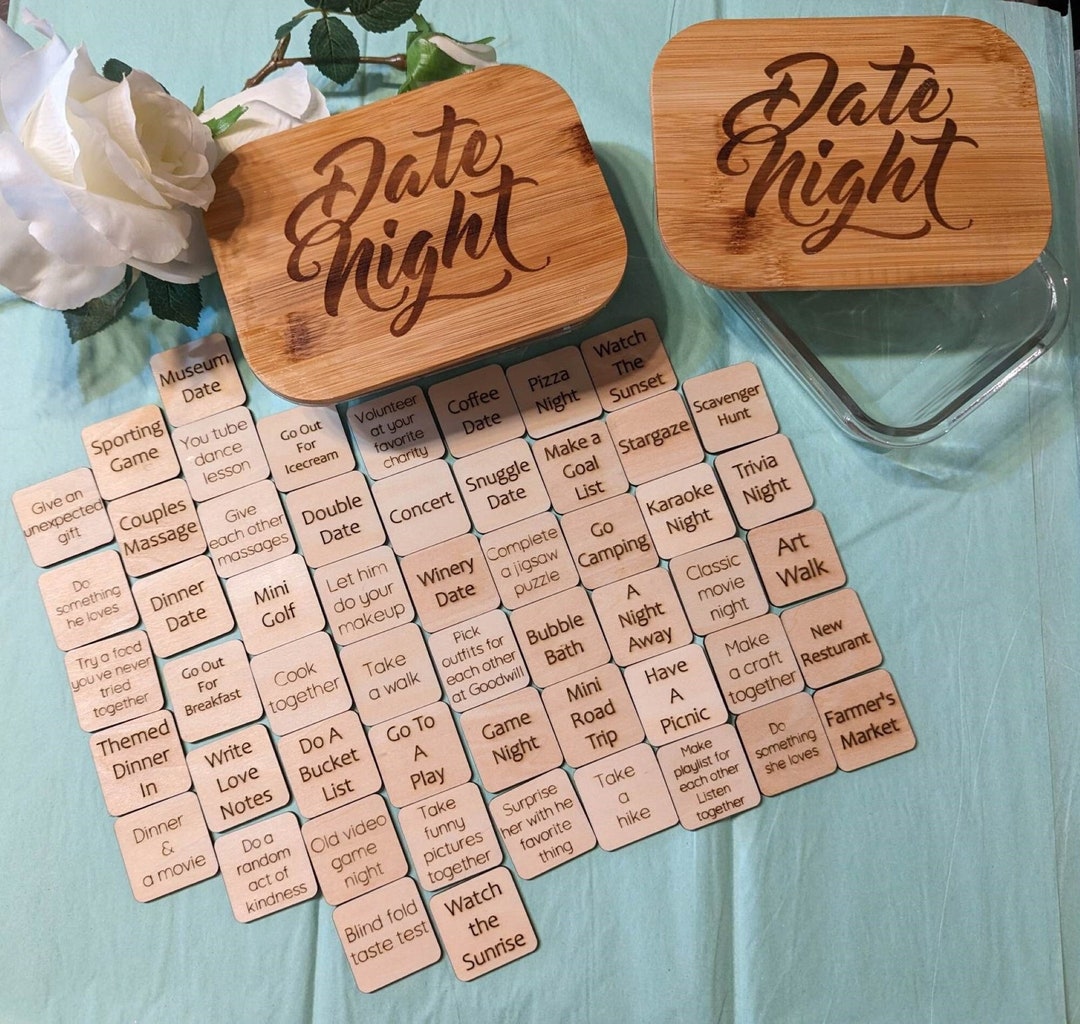 Date Token Jar 52 Wks of Date Night Ideas. Fun Couple's Gift, Valentine ...