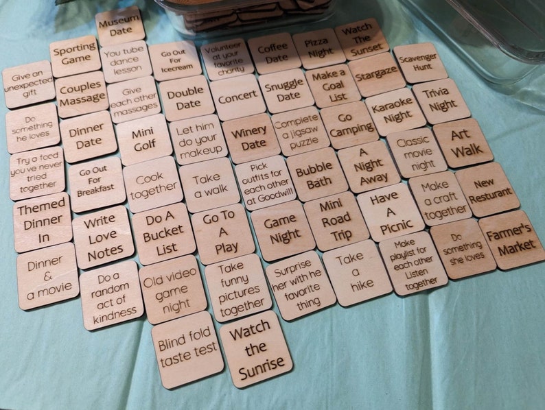 Date Token Jar 52 Wks of Date Night Ideas. Fun Couple's - Etsy