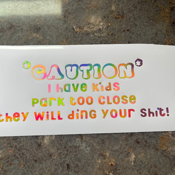 Funny Caution Car Sticker - Etsy