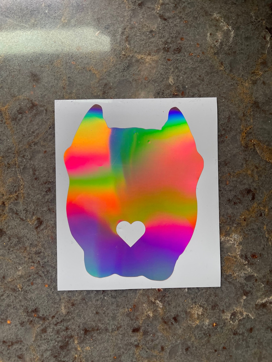 Clipped Ear Pitbull Car Decal, Pitbull Decal, Pitbull Sticker Decal ...