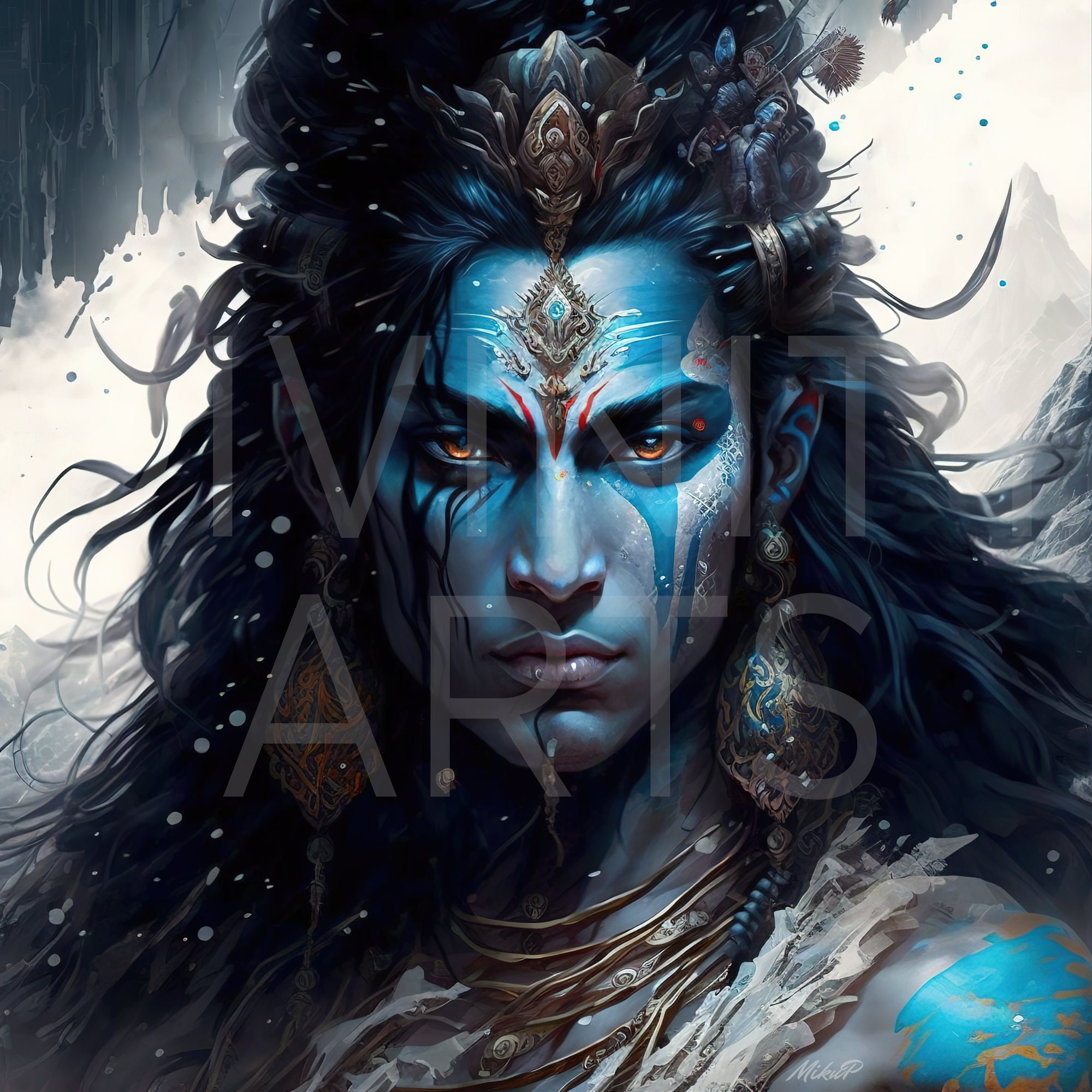 Lord Shiva Wall Art Hindu God Shiva Print Shiva Close Up Etsy Australia