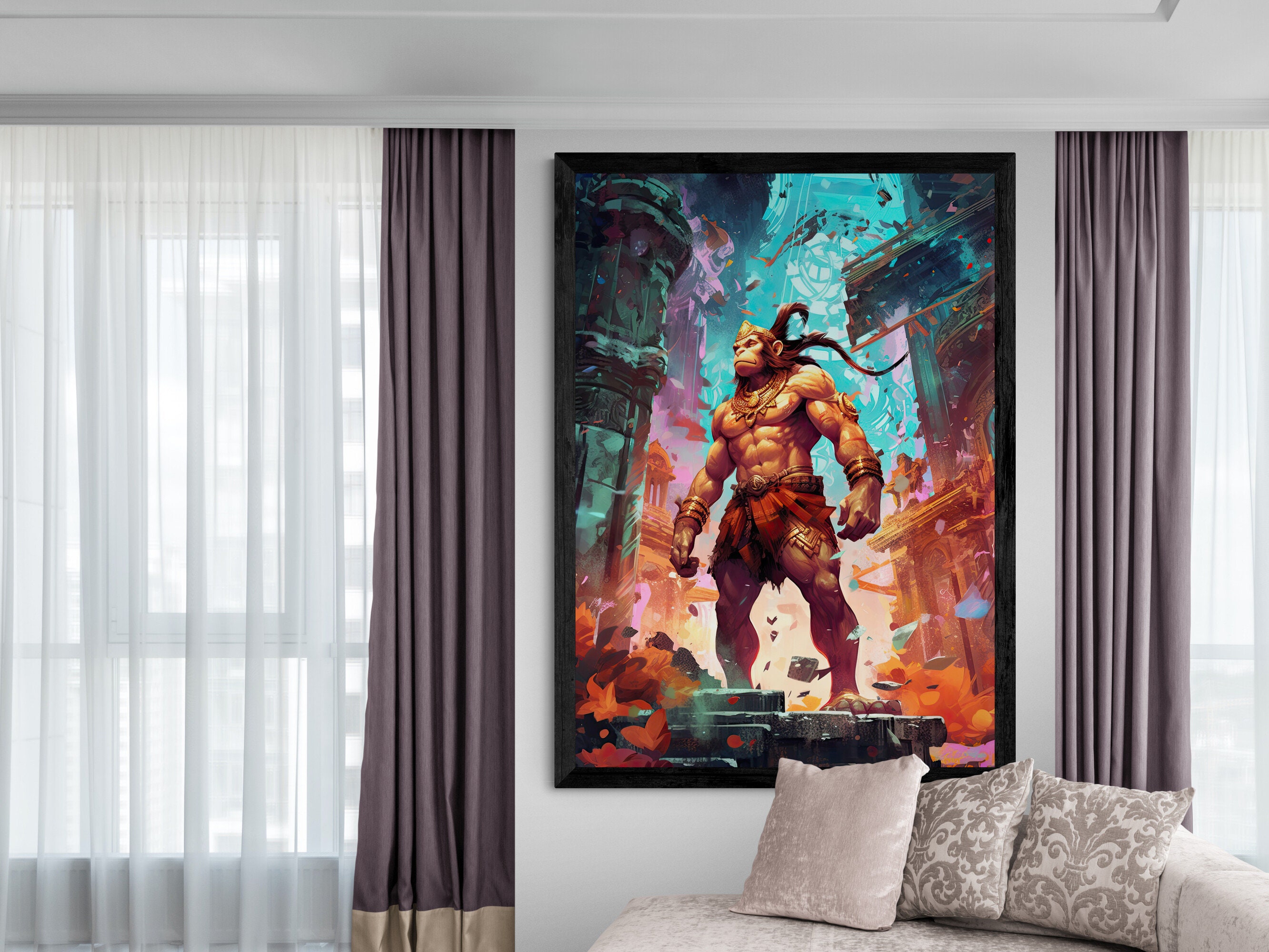 Hanuman Hanuman Art Print Lord Hanuman Art Hanuman - Etsy