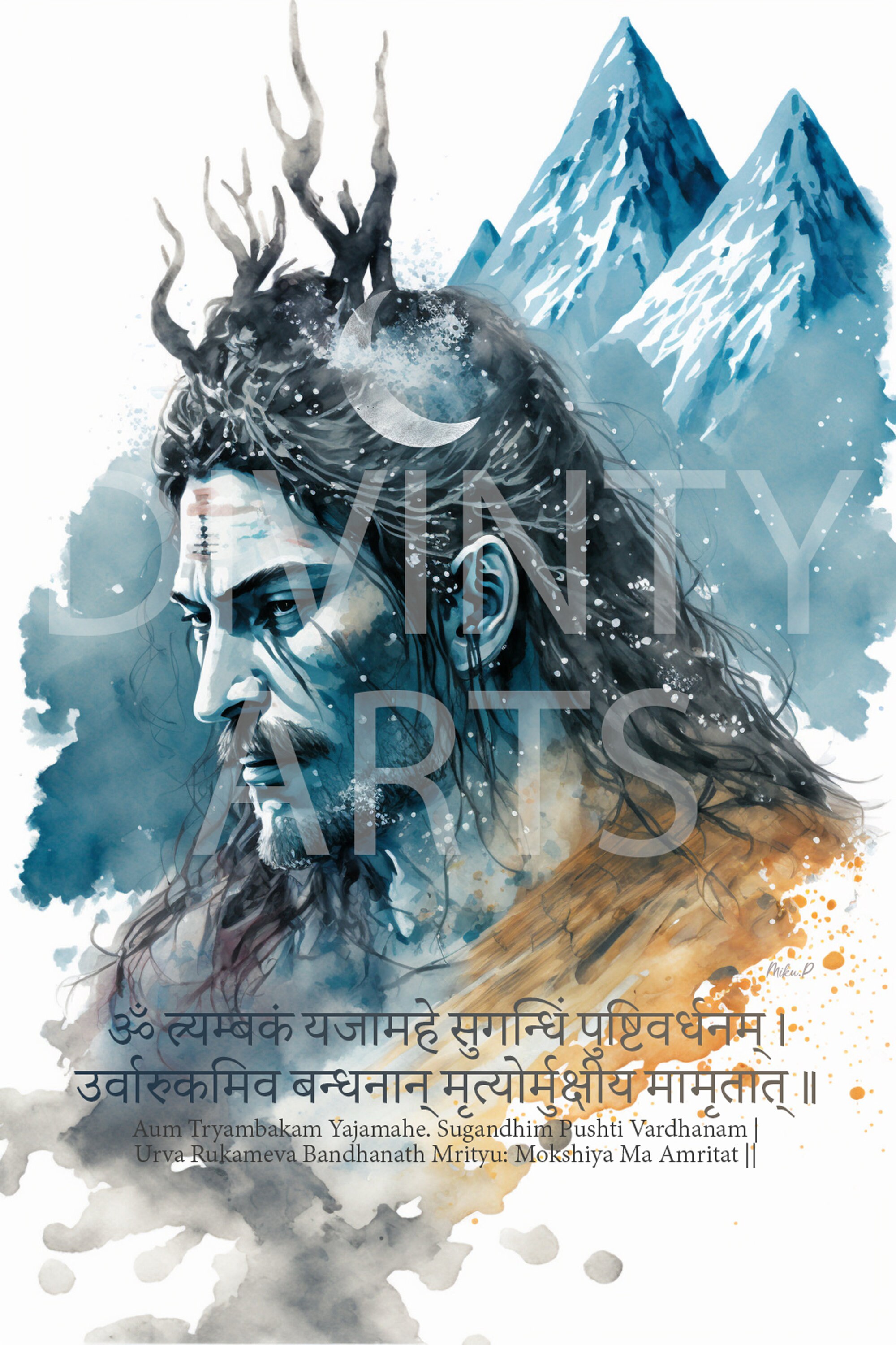 Lord Shiva Wall Art, Hindu God Shiva Print, Shiva Abstract Print Wall ...