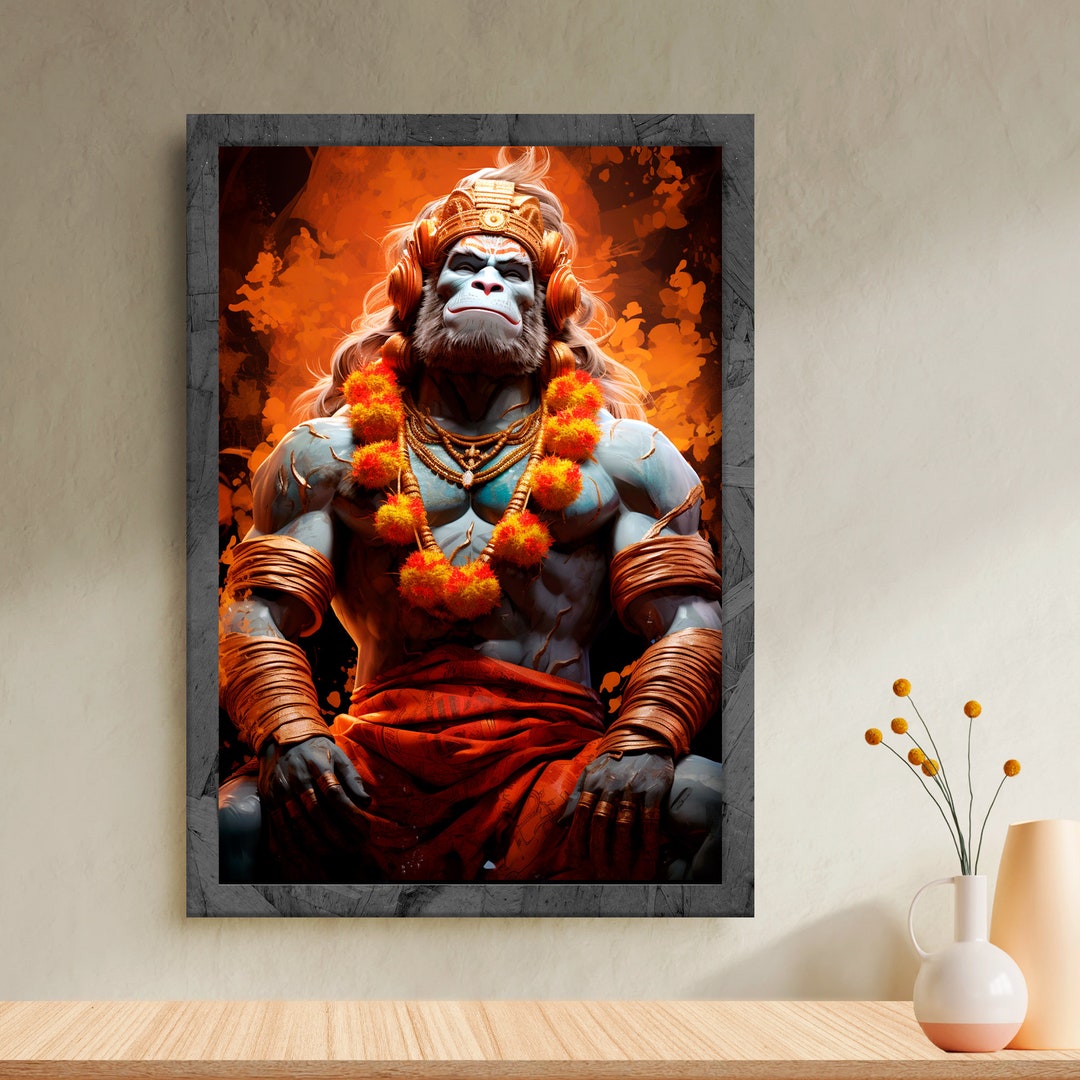 Hanuman Hanuman Art Print Lord Hanuman Art Hanuman - Etsy