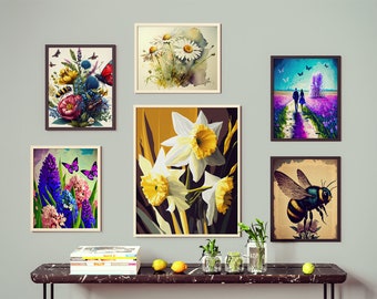 Spring Gallery Wall Art Prints Set 5 PRINTABLE DIGITAL - Etsy