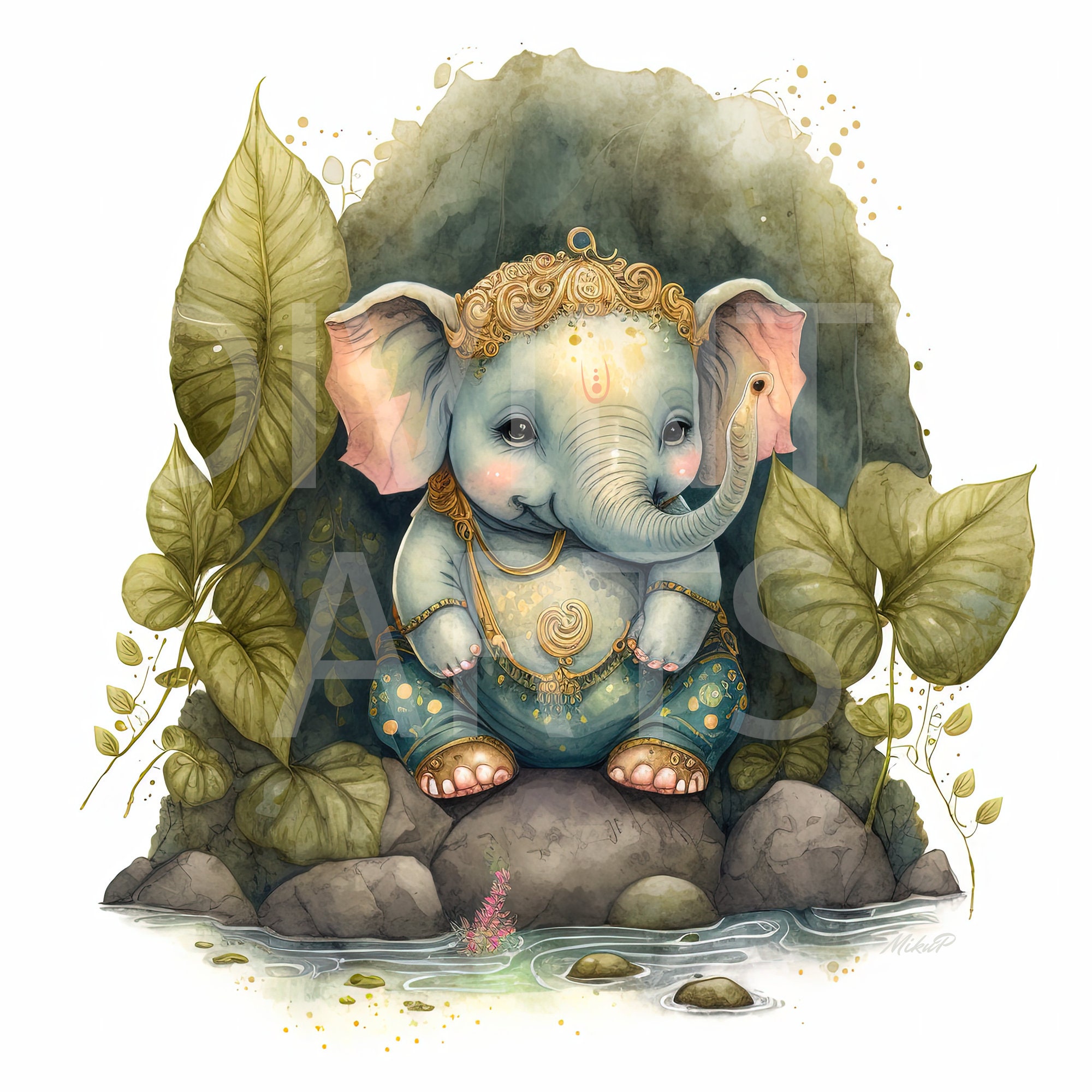 Baby Lord Ganesha. Wall Art. Lord Ganesha Print. Hindu God - Etsy
