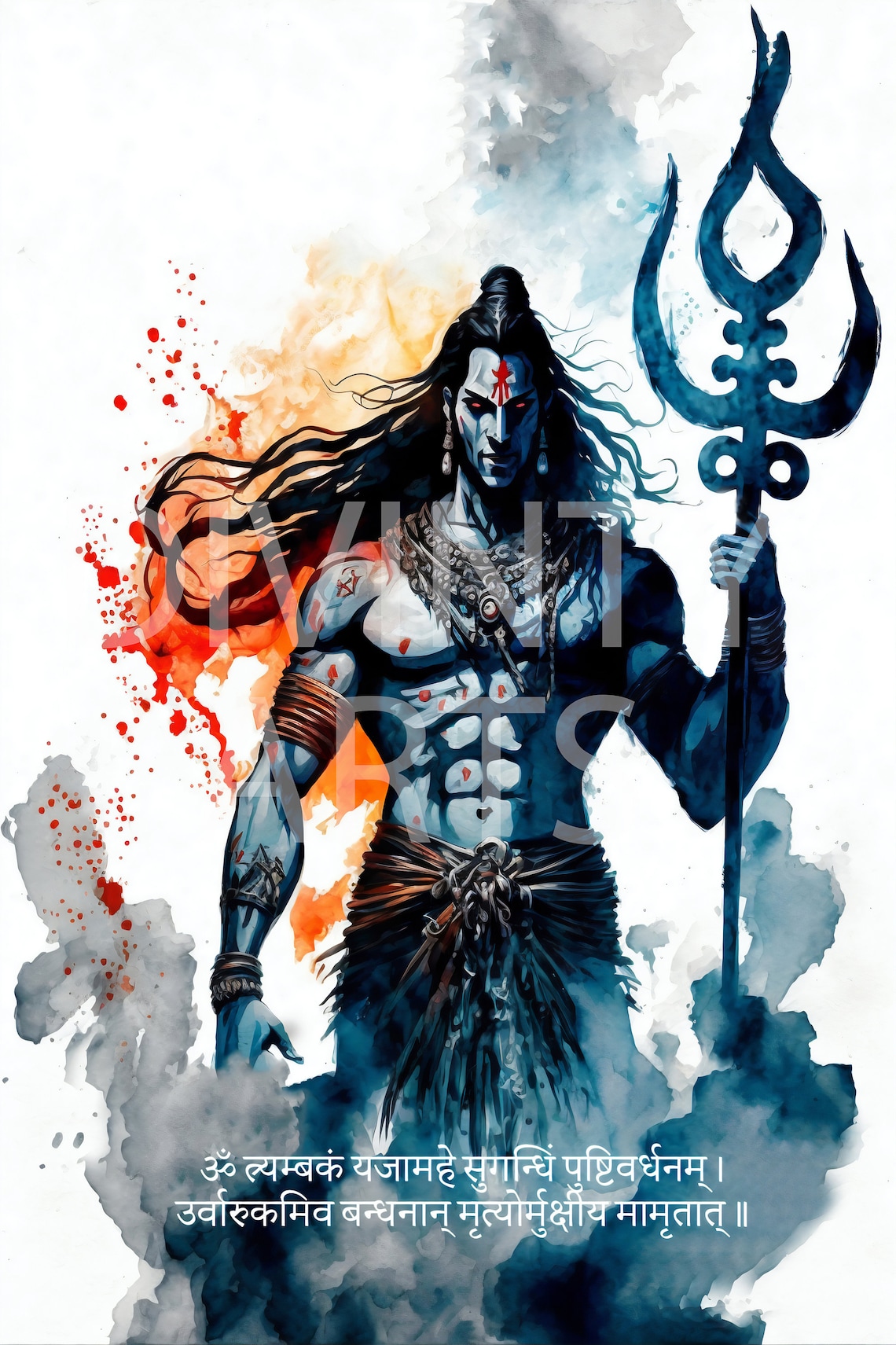 Lord Shiva Wall Art, Hindu God Shiva Print,shiva Abstract Print,shiva ...