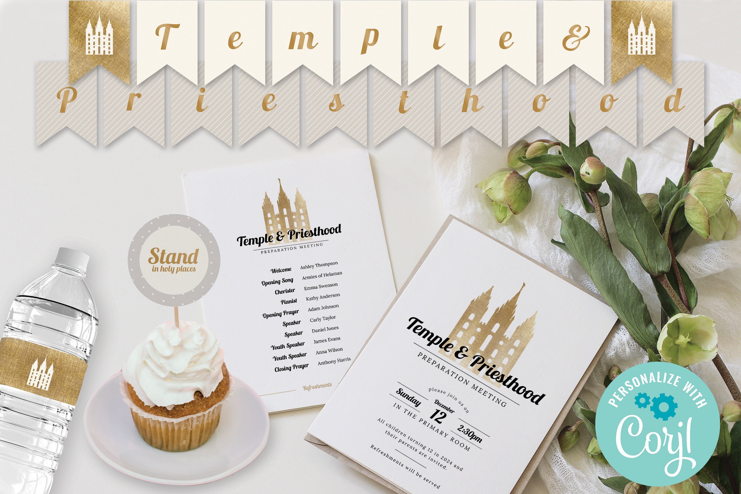 Temple & Priesthood Meeting | LDS | Primary | Editable | Corjl - Etsy