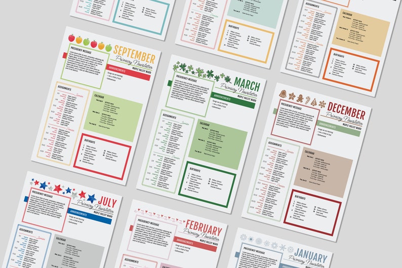 Monthly Newsletter Template | Canva | Printable & Editable | Church ...