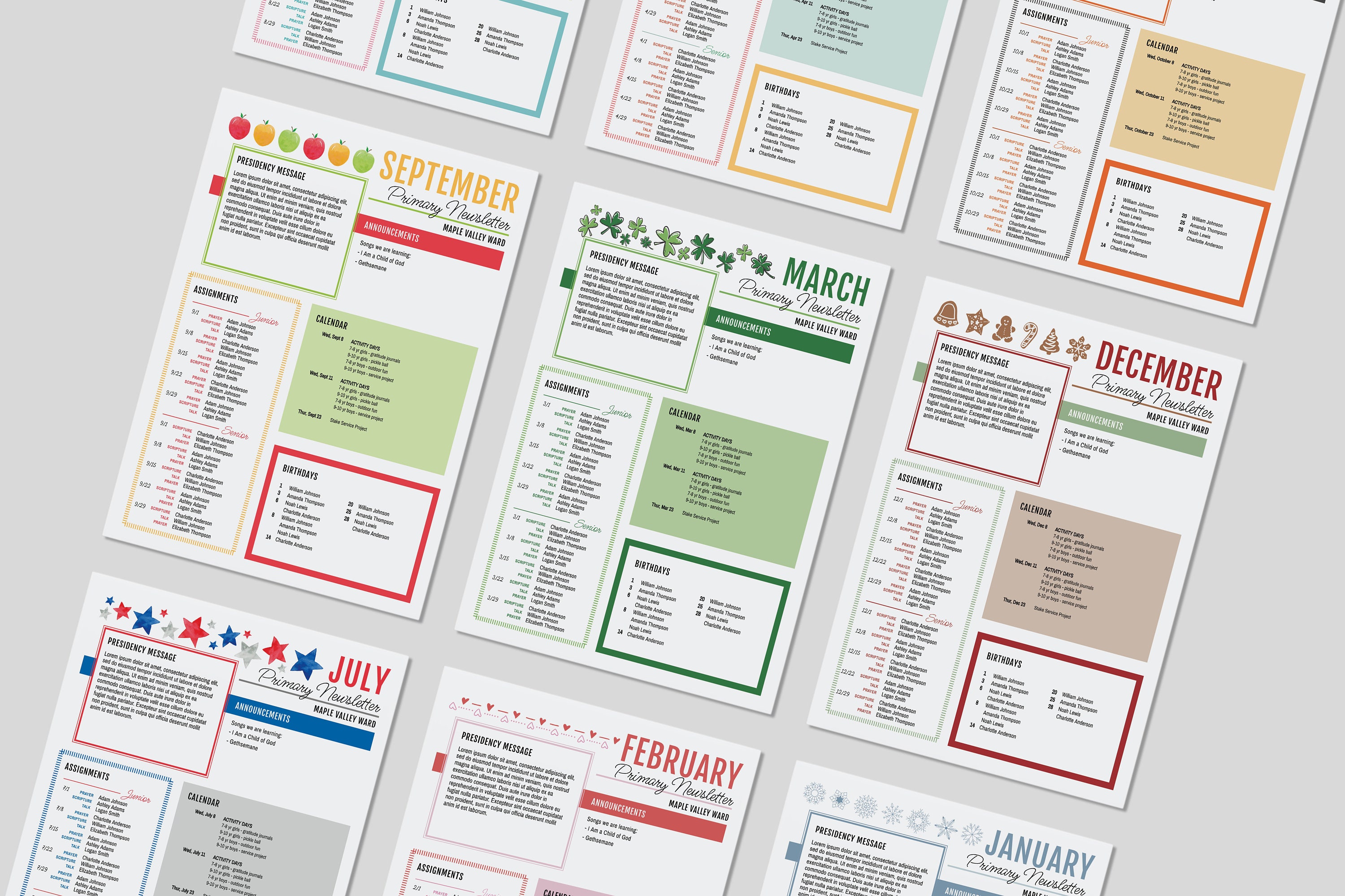 Monthly Newsletter Template | Canva | Printable & Editable | Church ...