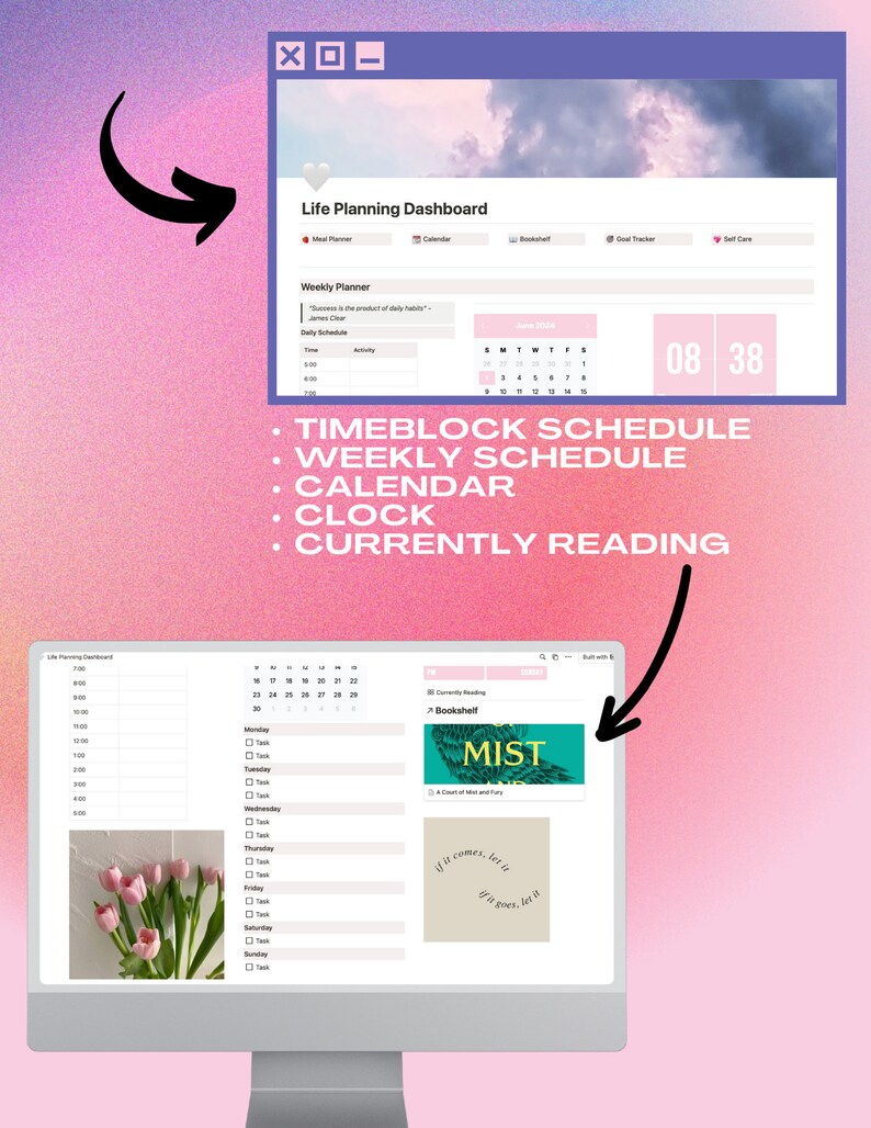 All-in-one Notion Template for Productivity and Organization Complete Notion Dashboard: Planning ...