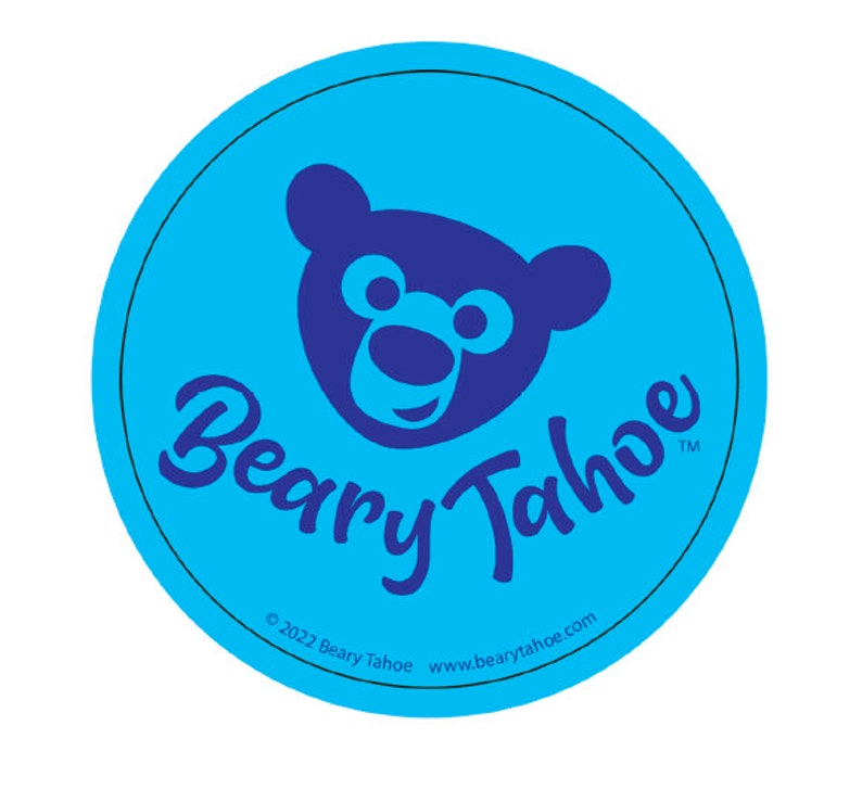 Beary Tahoe Tahoe Blue Sticker 3" High Quality Sticker - Etsy
