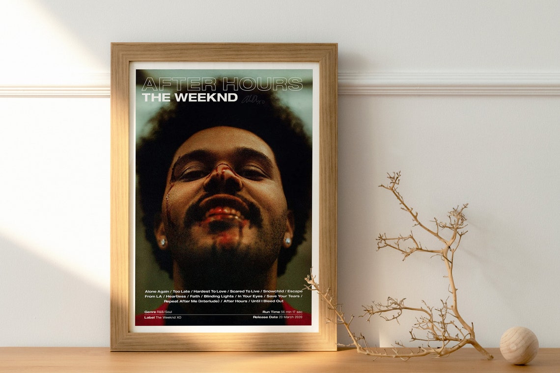 The WEEKND Poster Art AFTER HOURS Music Wall Decor Dorm - Etsy