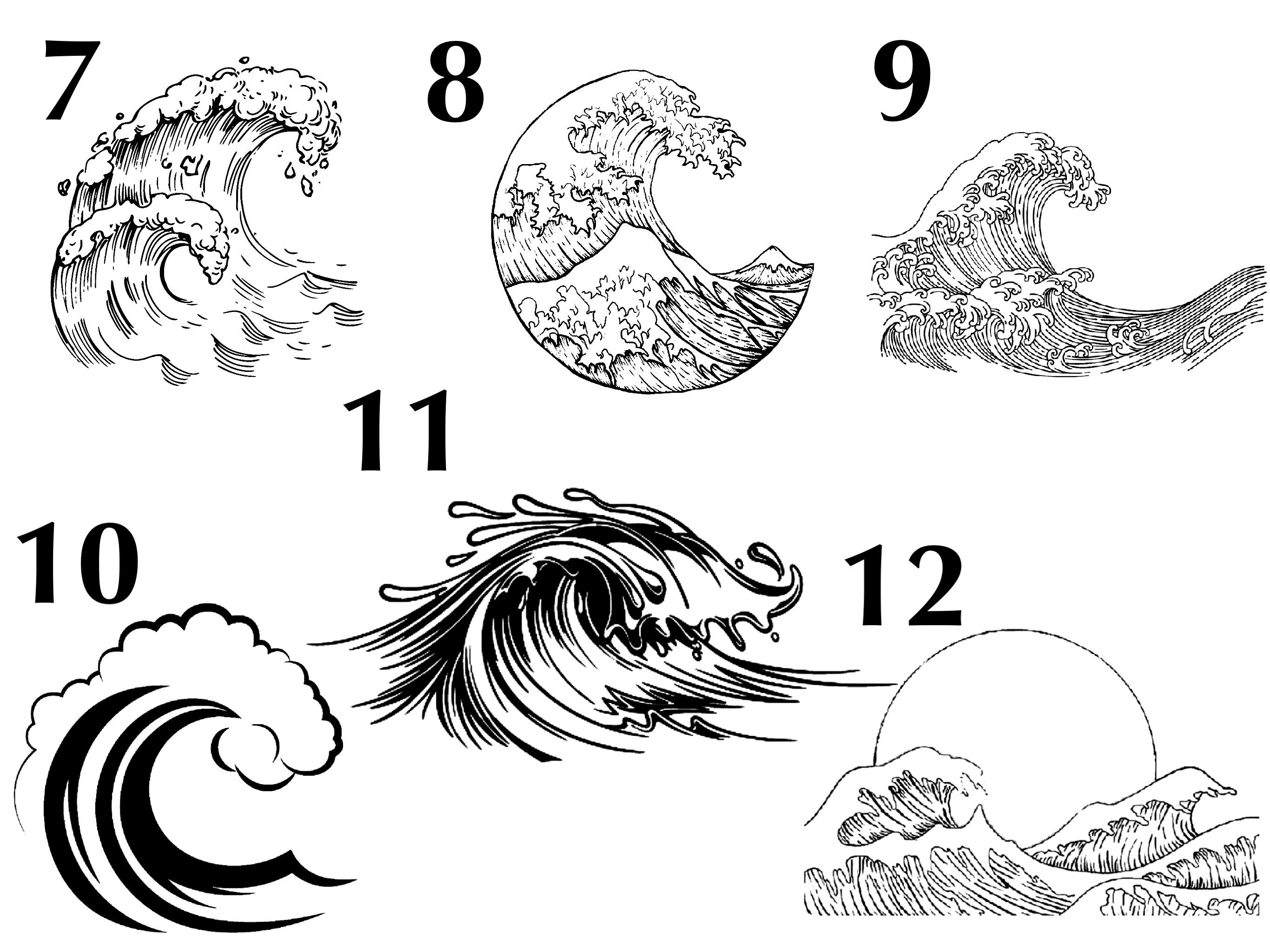 Ocean Wave Engraved Water Bottle - Etsy