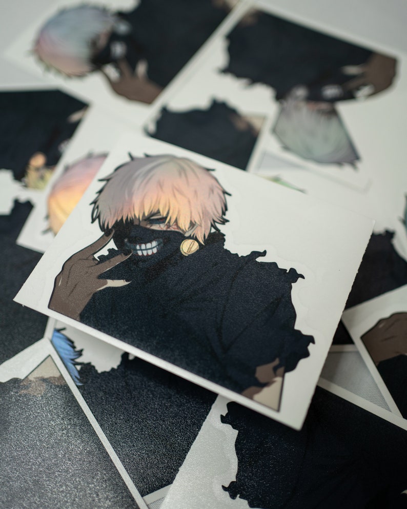 Ghoul Spot Holographic Sticker Anime Universal Sticker - Etsy