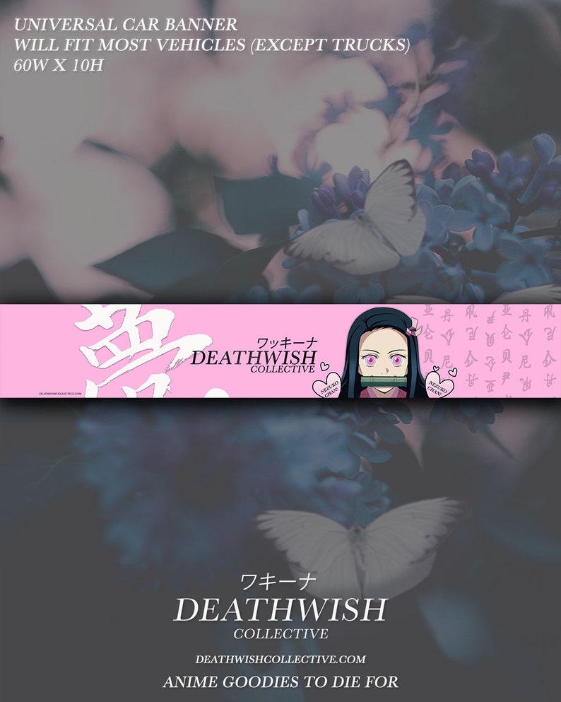 Anime Windshield Banners Anime Inspired Universal Car - Etsy