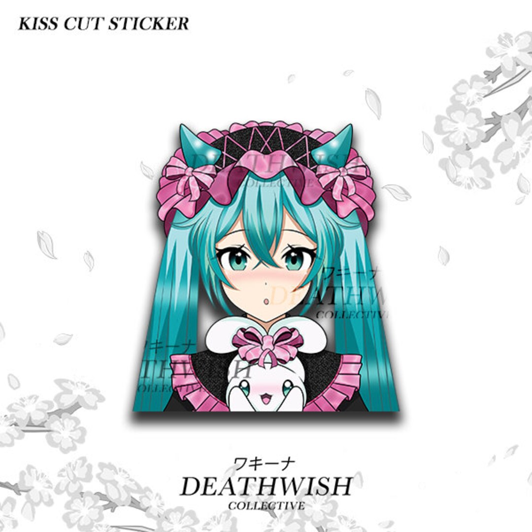Miku Hatsune Peeker Sticker Anime Car Decal Anime Peeker Anime Car ...