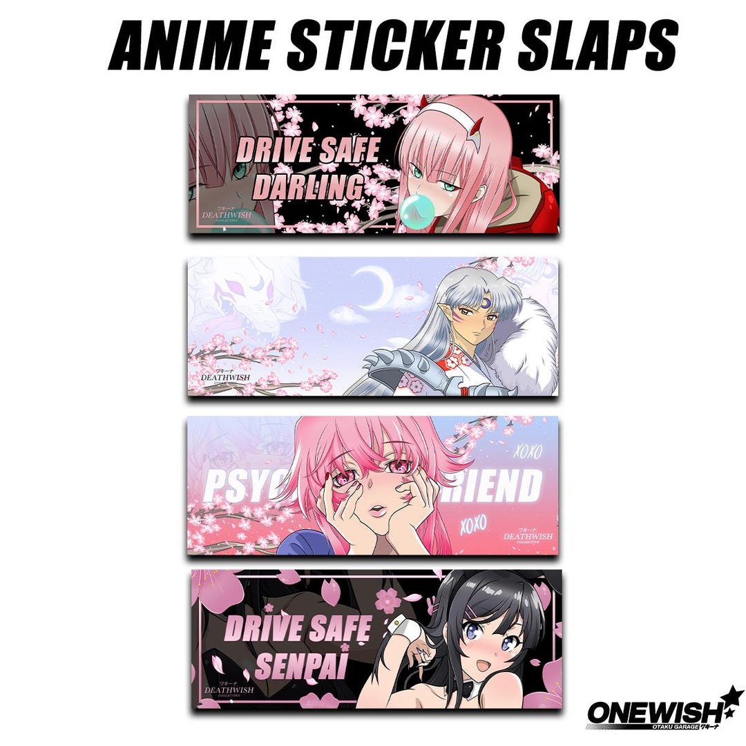 Drive Safe JDM Anime Slaps: Vinyl Sticker Decals - Anime Car ...