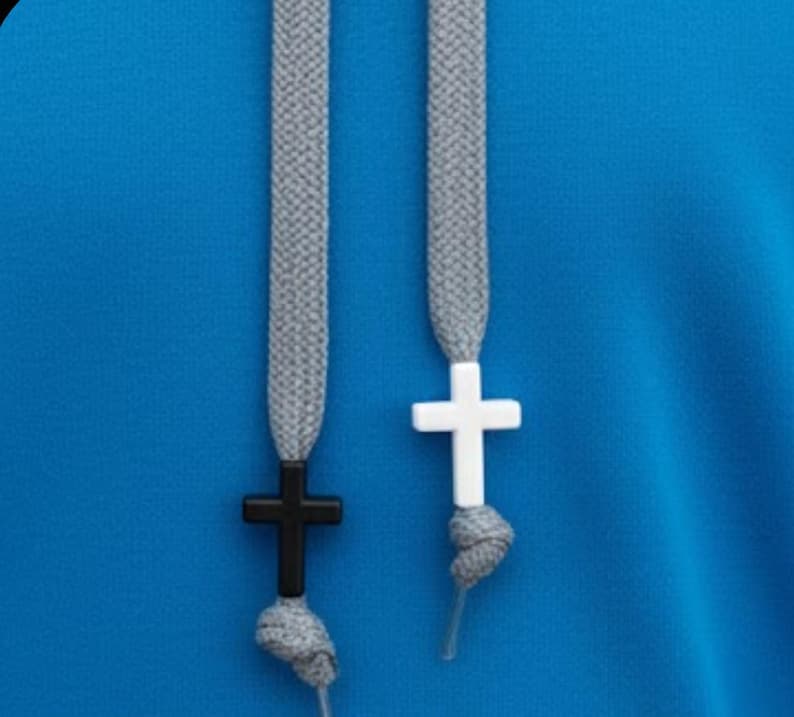 Christian Cross Hoodie Drawstring Charms - Etsy