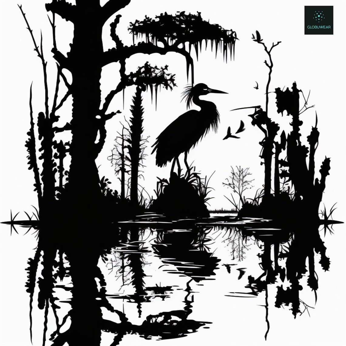 Swamp Life Scene Svg, Swamp, Swamp Life Png, Swamp Bird,png,jpg,svg ...