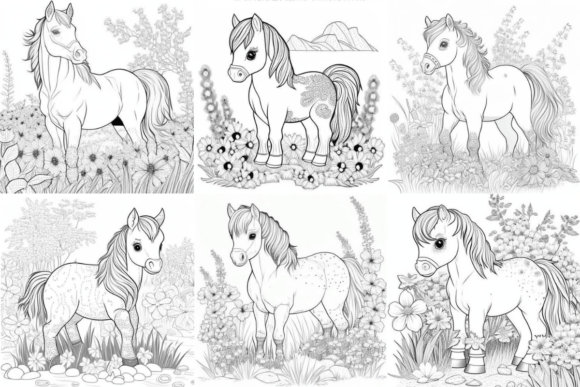 100 Horse Coloring Pages, Coloring Pages for Kids & Adult, Coloring ...