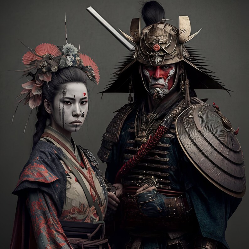 Geisha and Samurai, Geisha, Geisha Kriegerin, Instand Download PNG, JPG ...