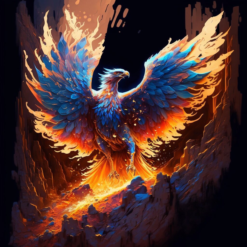 Bird of Fire, Firebird, Folklore, Wallart, Wall Decor, Chinese ...