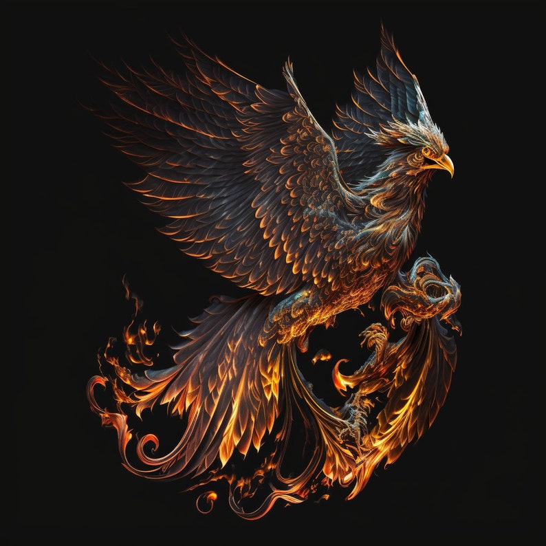 Bird of Fire, Firebird, Folklore, Wallart, Wall Decor, Chinese ...