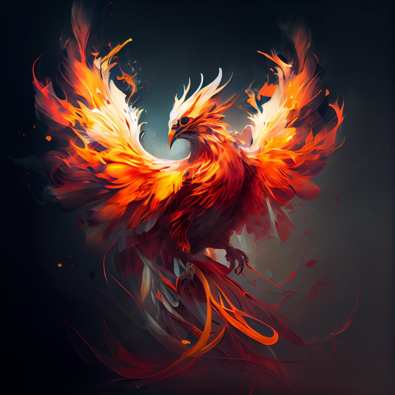 Bird of Fire, Firebird, Folklore, Wallart, Wall Decor, Chinese ...