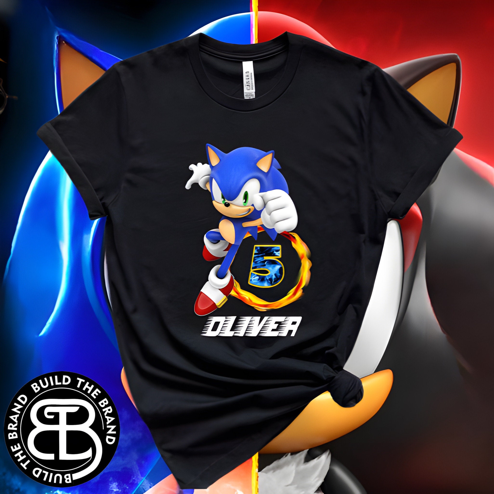 Sonic the Hedgehog Birthday Shirt/custom Personalized Boy Girl Cartoon ...