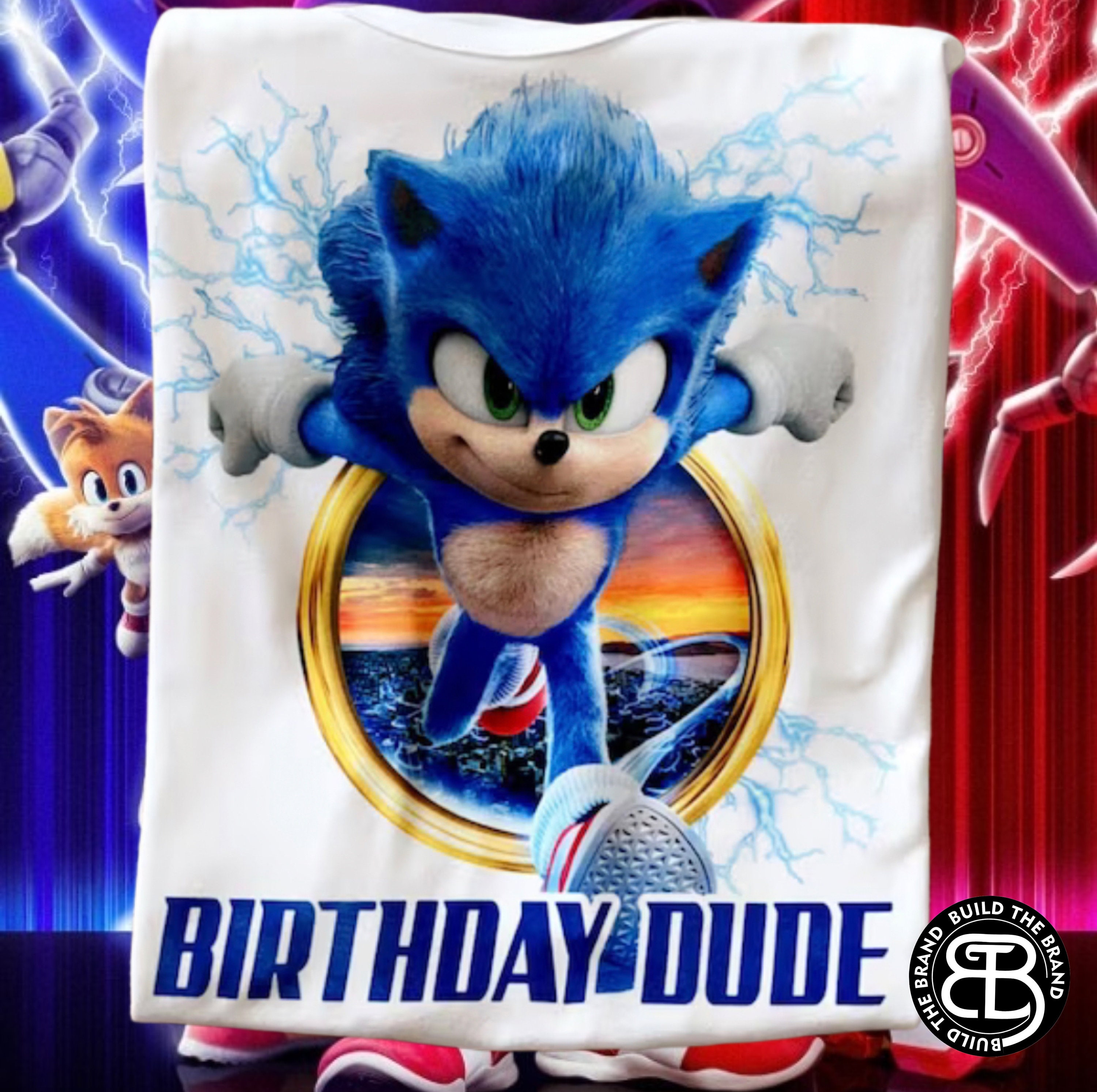 Sonic the Hedgehog Birthday Shirt/custom Personalized Boy Girl Cartoon ...