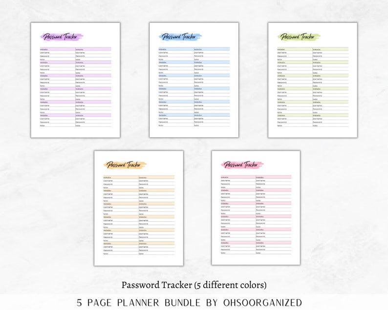 Goodnotes Password Tracker, Digital Password Log, Digital iPad Planner ...