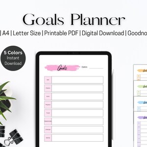 Goal Tracker, 2024 Goals Tracking, Vision Board Printable, Areas of ...