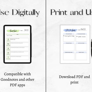 2024 Goal Planner Printable, Goal Tracker Bundle, Digital Monthly Habit ...