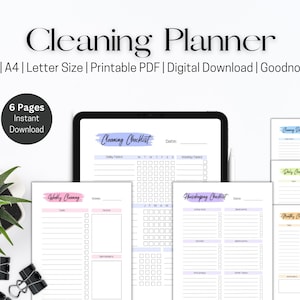 Cleaning Planner Printable, Cleaning Plan Bundle, Weekly Cleaning Chart ...