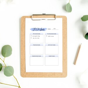 2024 Goal Planner Printable, Goal Tracker Bundle, Digital Monthly Habit ...