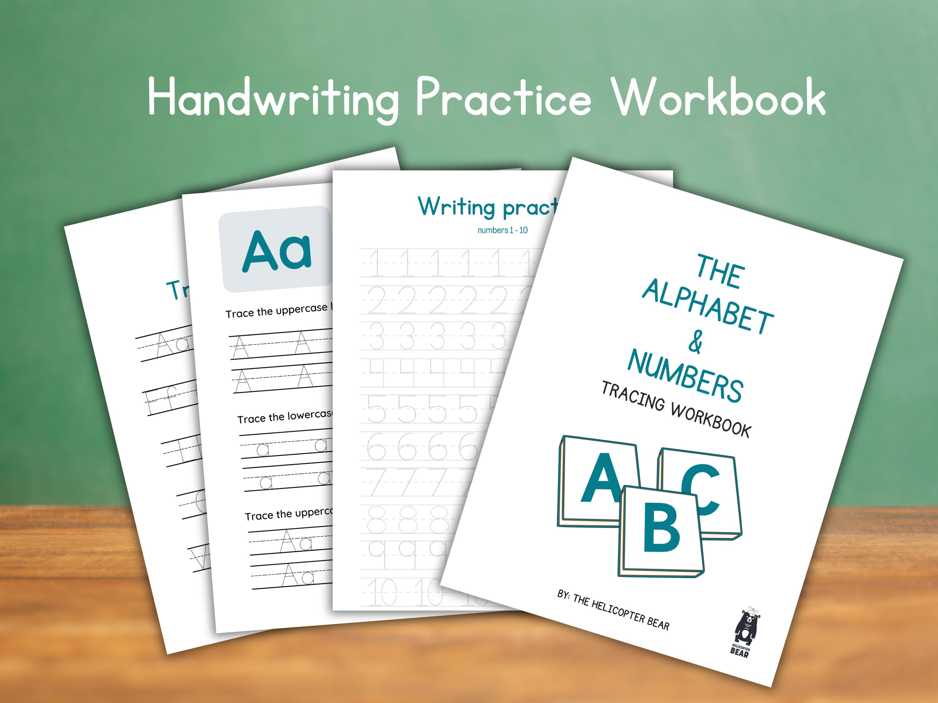 Learn Hand Lettering: Toddler Alphabet & Numbers Workbook, Trace and ...