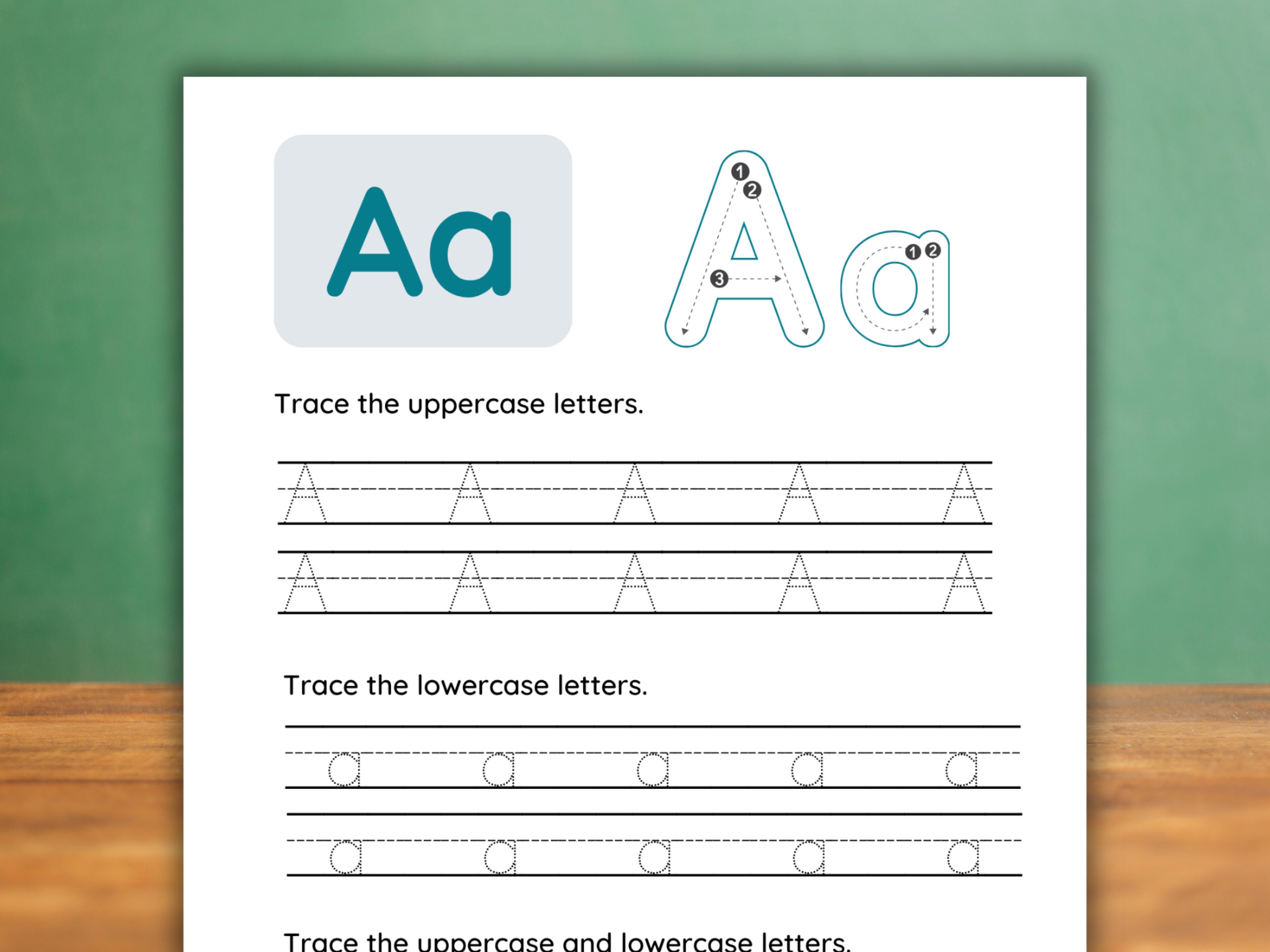 Learn Hand Lettering: Toddler Alphabet & Numbers Workbook, Trace and ...