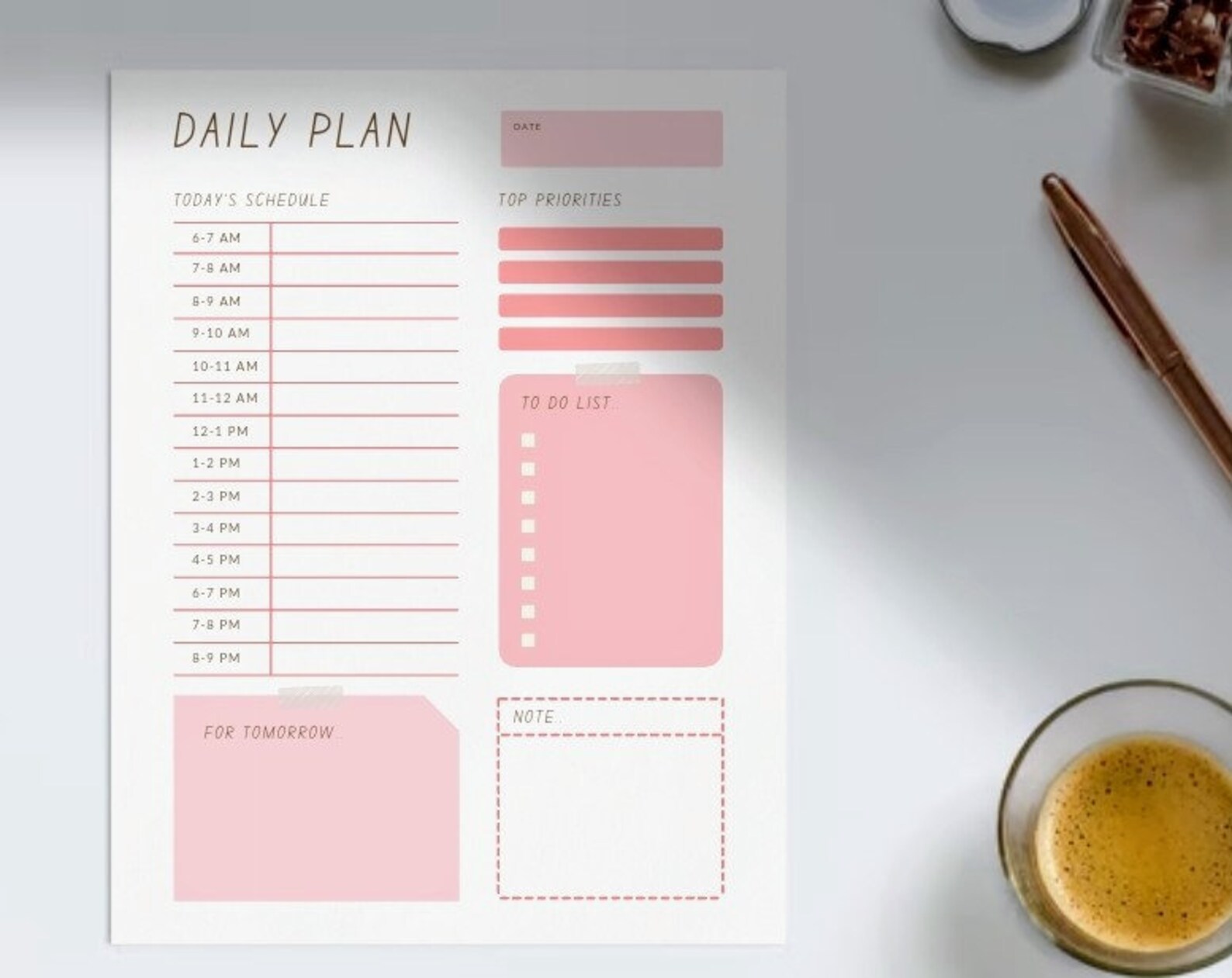 Cute Daily Planner. PDF Download - Etsy