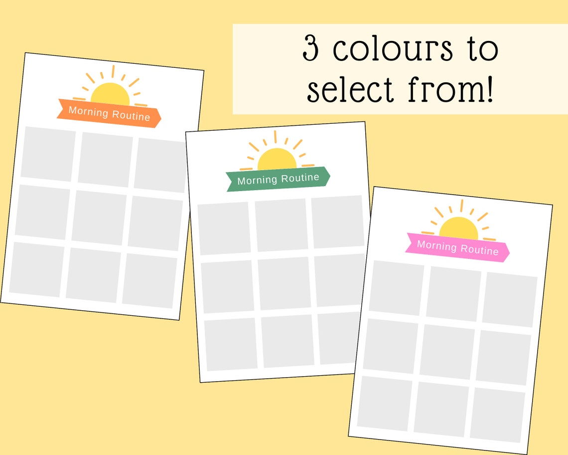 Morning and Evening Routine Charts | Toddler Routine | Simple Daily ...