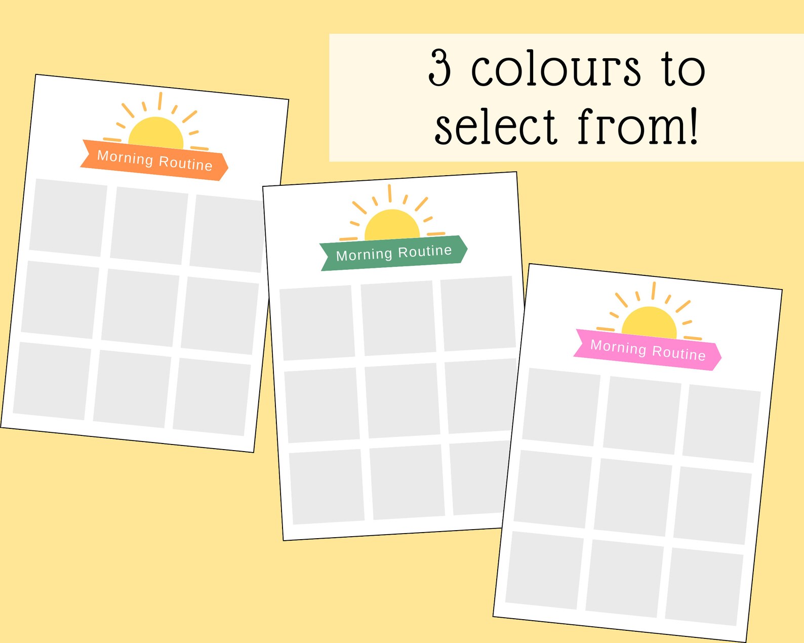 Morning and Evening Routine Charts | Toddler Routine | Simple Daily ...