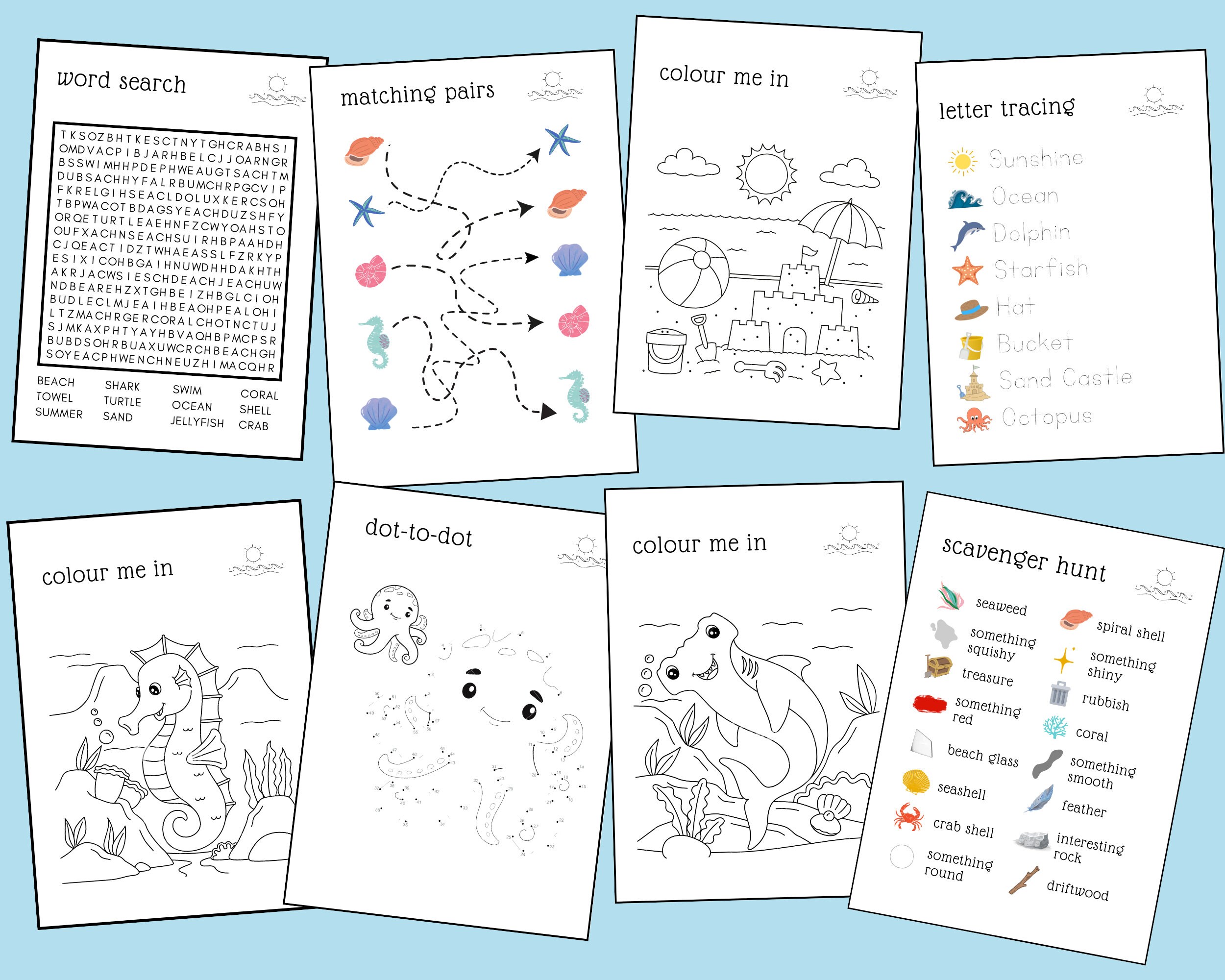 Beach Activity Pack | Printable Activities for Families and Kids ...