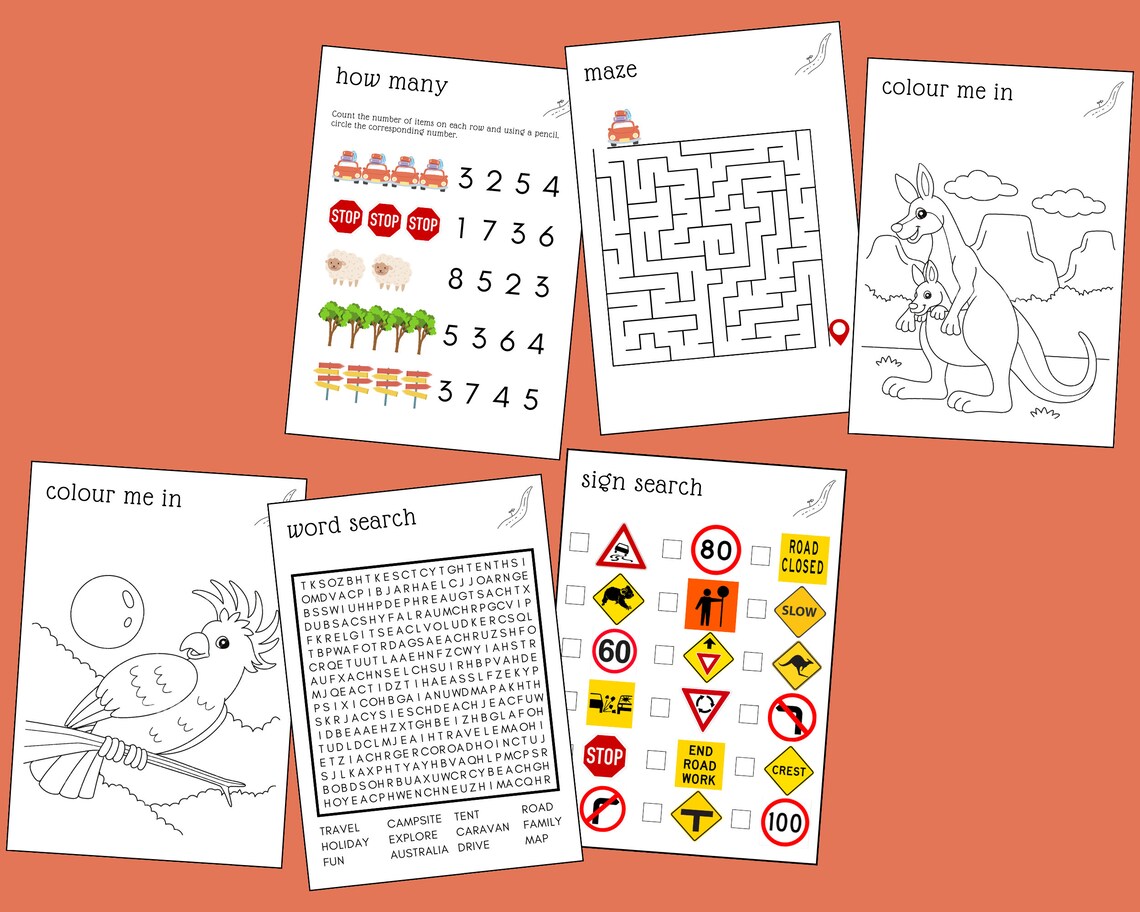 Road Trip Activity Pack Road Trip Printable Activities for Families and ...