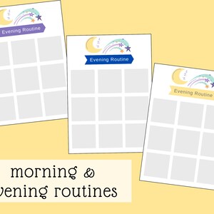 Morning and Evening Routine Charts | Toddler Routine | Simple Daily ...